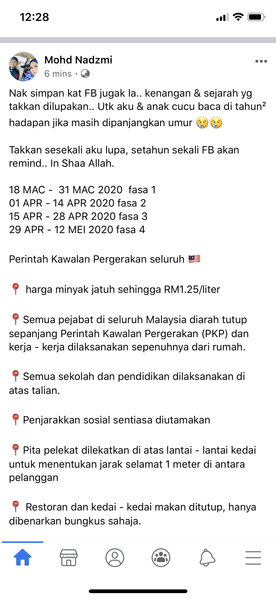 STATUS PERINGATAN MCO sempena COVID19 – asyrani.com